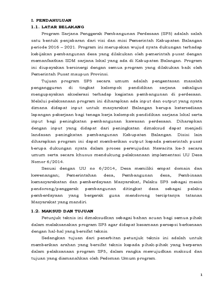 Juknis Pelaksanaan SP3 | PDF