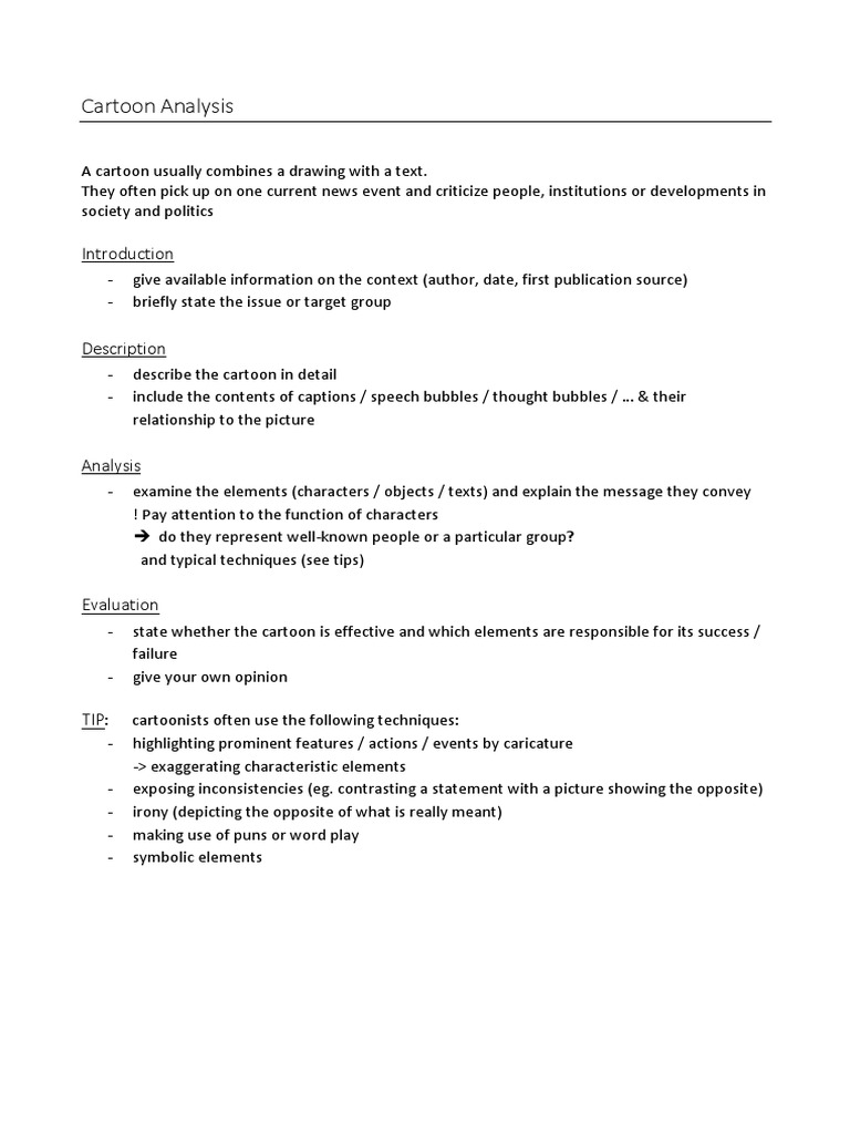 Cartoon Analysis | PDF | Language Arts & Discipline