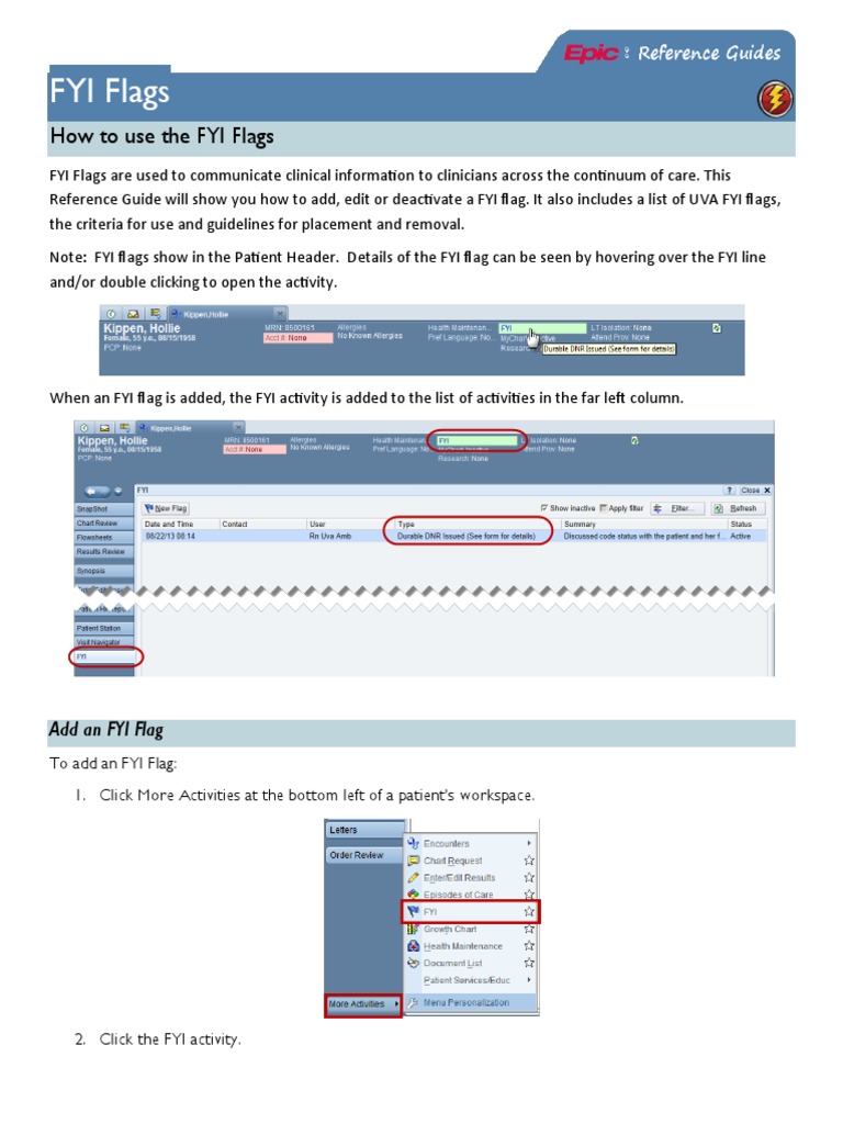 How To Use The FYI Flags | PDF | Patient | Blood Transfusion