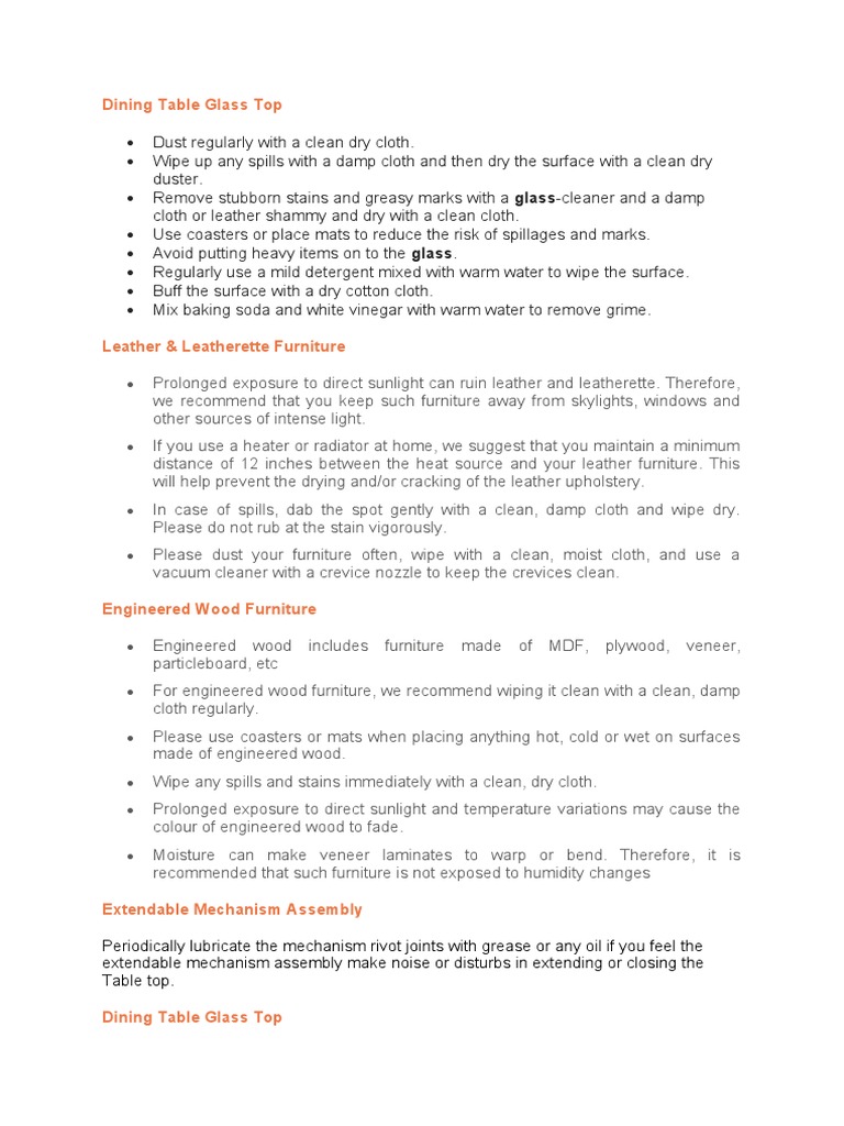 Dining Table Glass Top | PDF