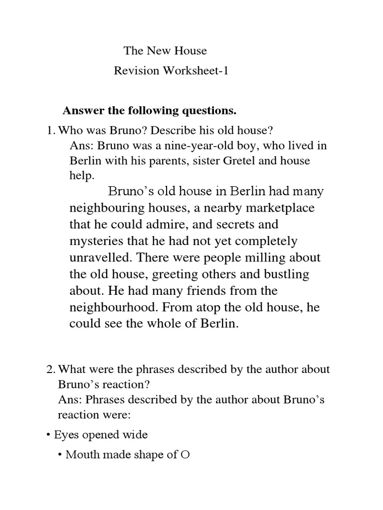 The New House Worksheet-1 | PDF