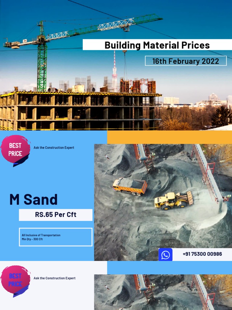 16th February Building Materials Price List | Download Free PDF | Civil ...