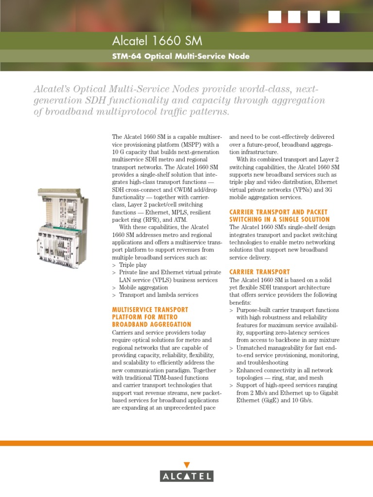 Alcatel 1660 SM | PDF | Computer Network | Asynchronous Transfer Mode