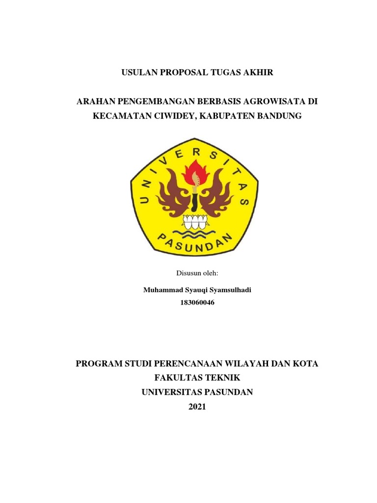 Proposal TA 183060046 Perencanaan Wilayah | PDF