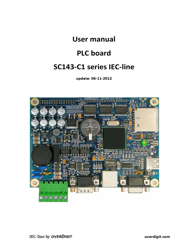User Manual PLC Board SC143-C1 Series IEC-line: Update: 06-11-2012 ...