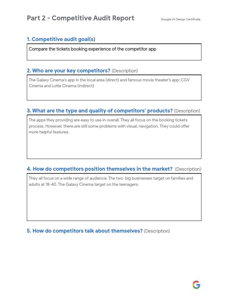 Competitive Audit Report | PDF
