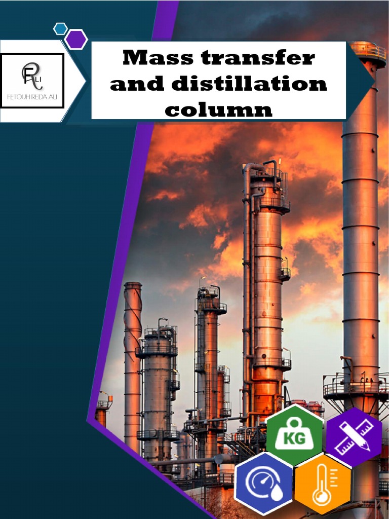 Mass Transfer In Distillation Coloumn Pdf Distillation Diffusion
