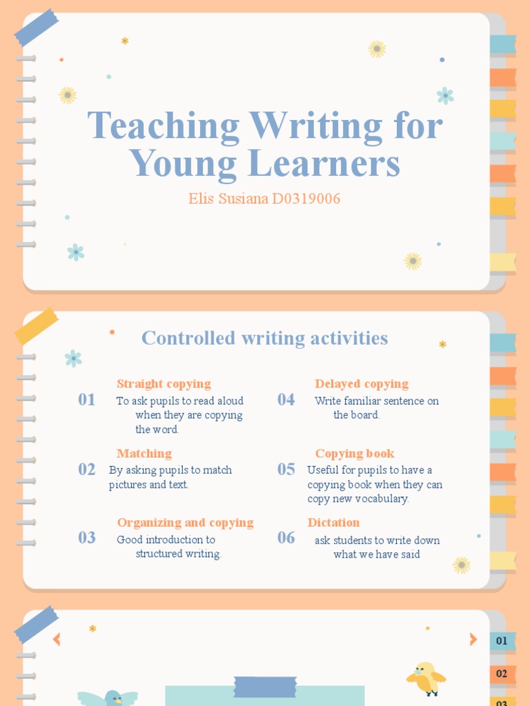 Teaching Writing For Young Learners: Elis Susiana D0319006 | PDF