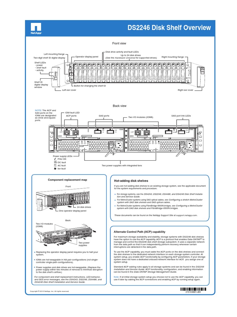 DS2246 Disk Shelf Installation and Setup | PDF | Computer Data Storage ...
