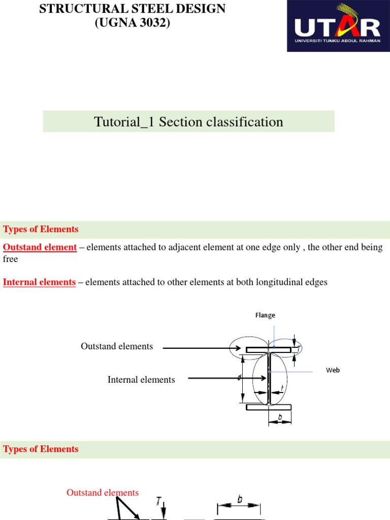 Tutorial - 1 Section Classification | PDF | Buckling | Bending