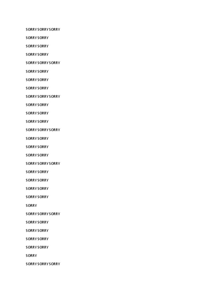 Repeated Apology Text Document | PDF | Language Arts & Discipline ...
