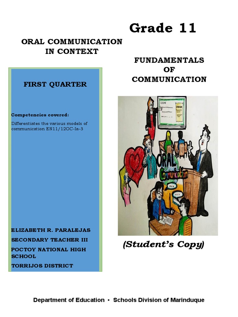 Grade 11: Fundamentals OF Communication Oral Communication in Context | PDF | Communication ...