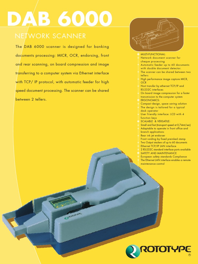 DAB 6000 DAB 6000: Network Scanner Network Scanner | PDF | Image ...