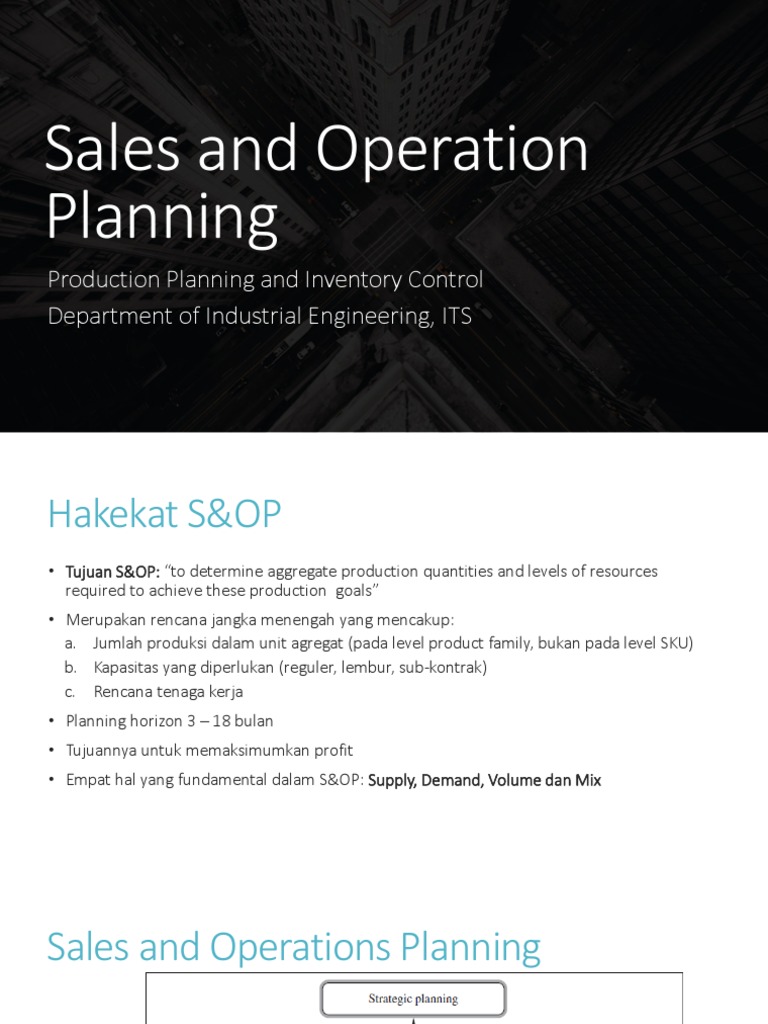 Sales and Operation Planning | PDF