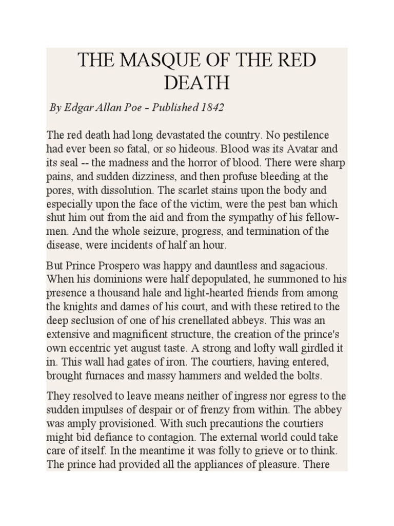 The Masque of The Red Death | PDF