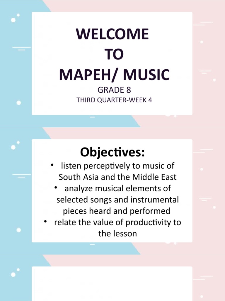 Welcome TO Mapeh/ Music: Grade 8 | PDF