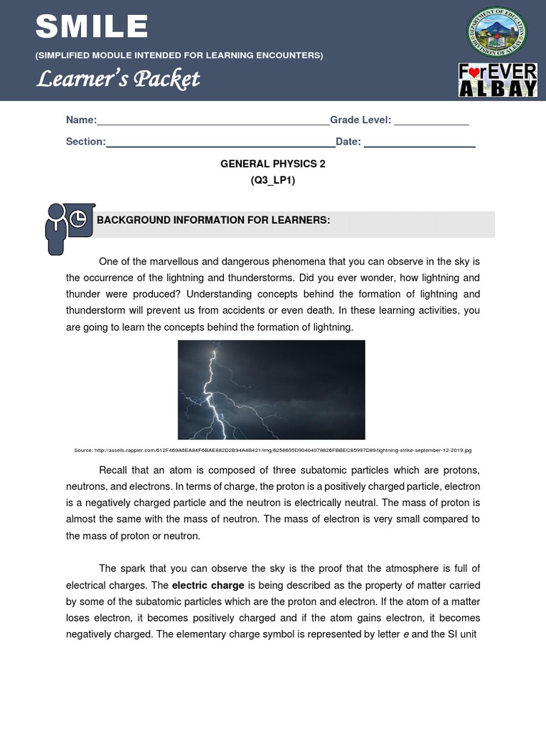 Q3 General Physics2 | PDF | Electric Charge | Electron