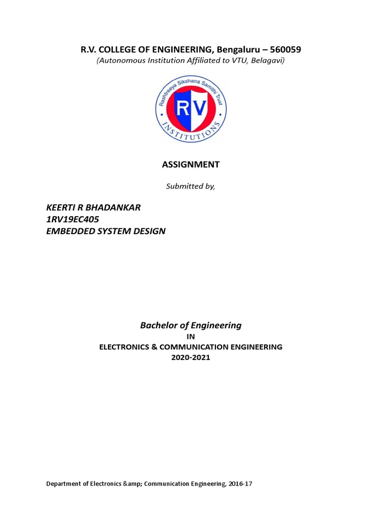 Esd Assignment | PDF | Computer Engineering | Scheduling (Computing)