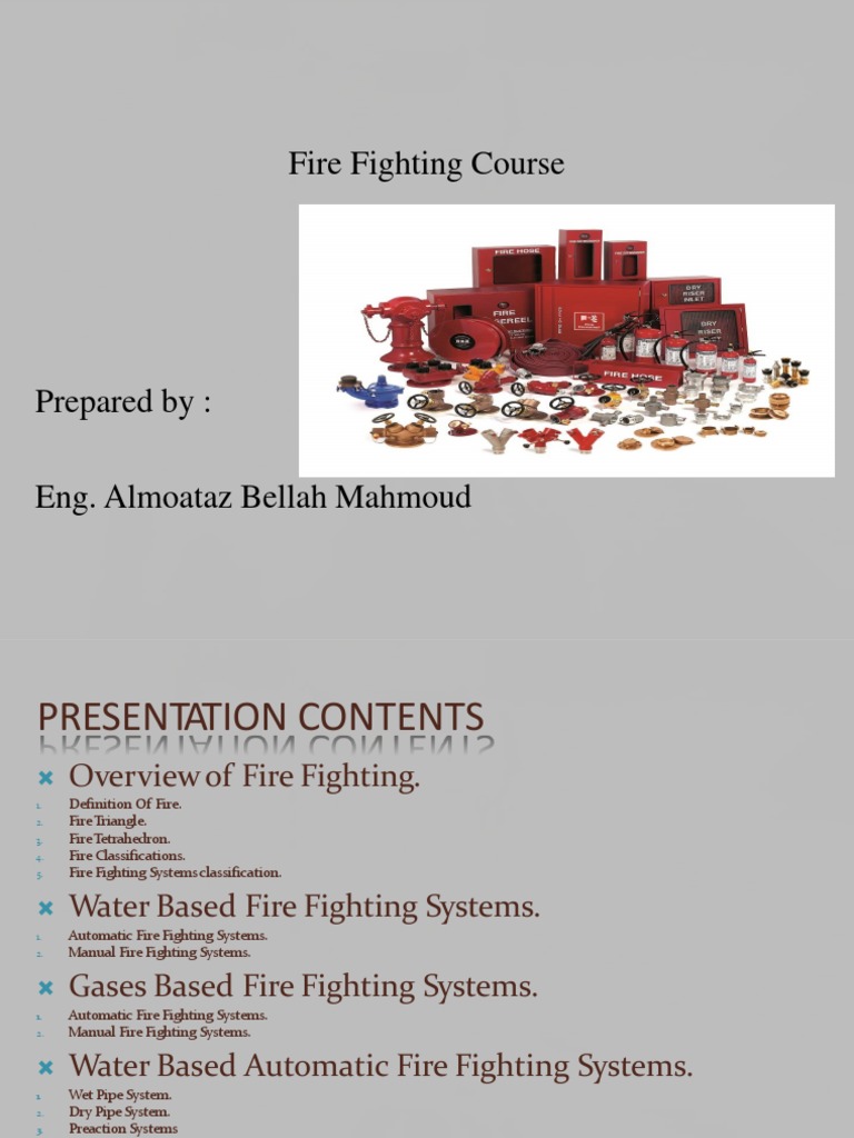 Fire Fighting Course Prepared by | Download Free PDF | Fire Sprinkler ...