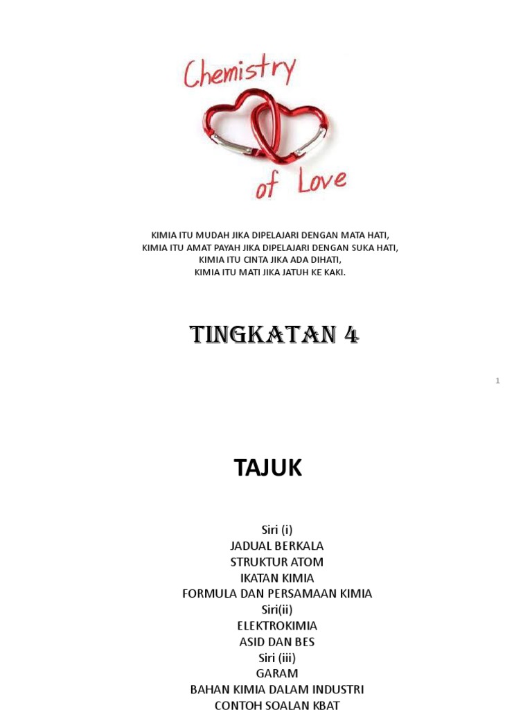 Nota Kimia Tingkatan 4 | PDF