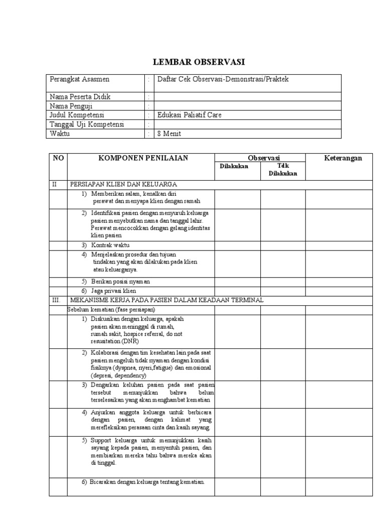 Lembar Observasi | PDF | Sains & Matematika