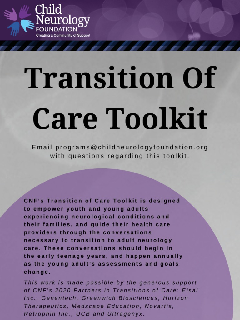 CNF 2020 Transition of Care Toolkit | PDF | Caregiver | Neurology