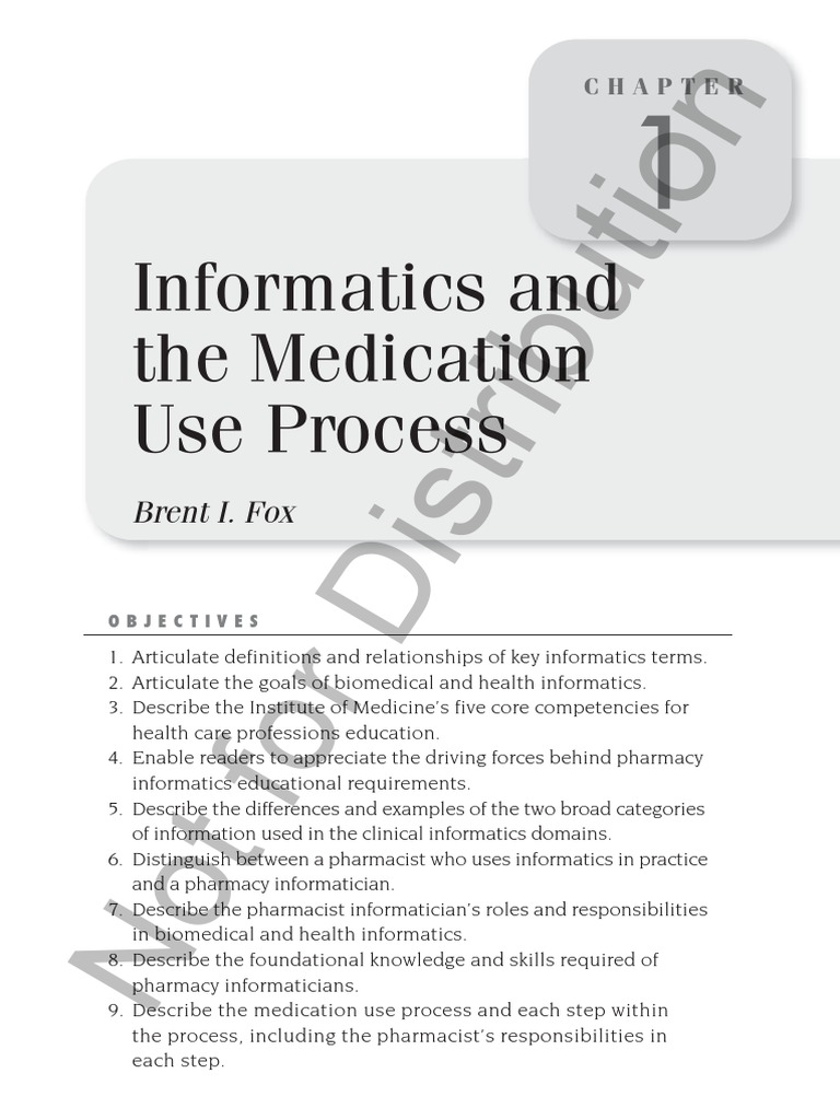 Informatic Notes Part 1 | PDF | Health Informatics | Pharmacy