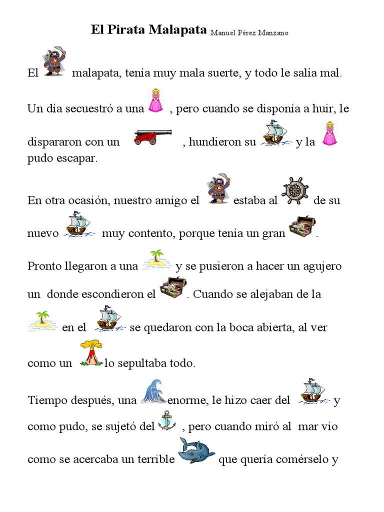 Cuento del Pirata Malapata para Niños | PDF | Piratería