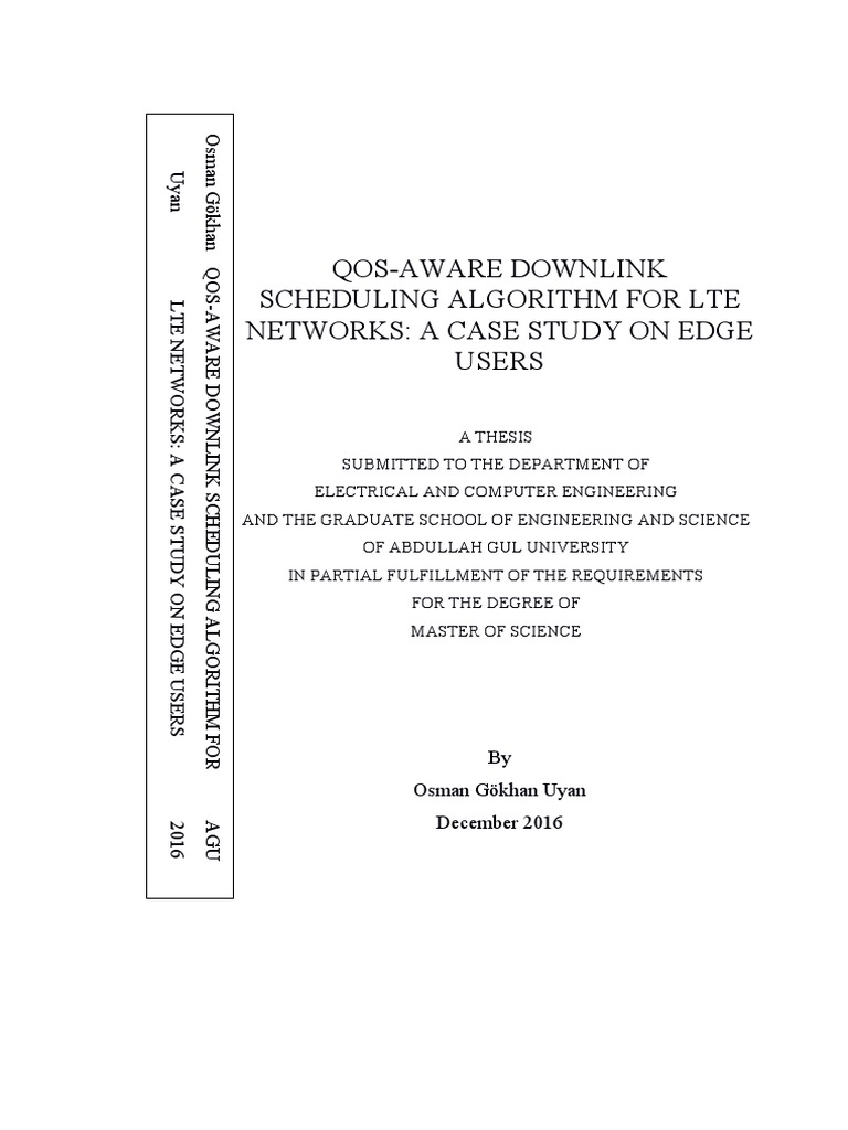 QOS-Aware Downlink Scheduling Algorithm For LTE Networks | PDF | Service Industries ...