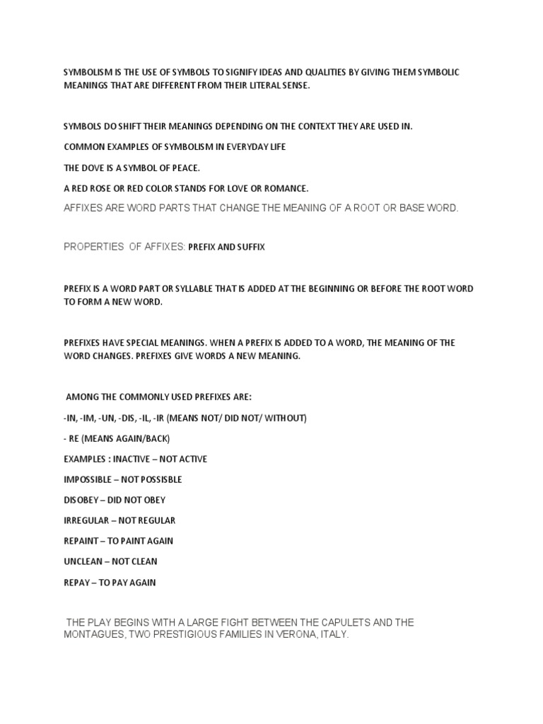 Affixes Are Word Parts That Change The Meaning of A Root or Base Word ...