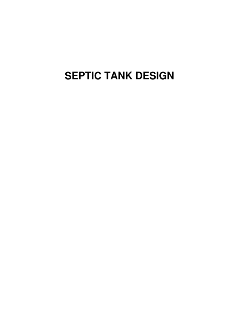 Septic Tank Design Computation | PDF | Home & Garden | Science ...