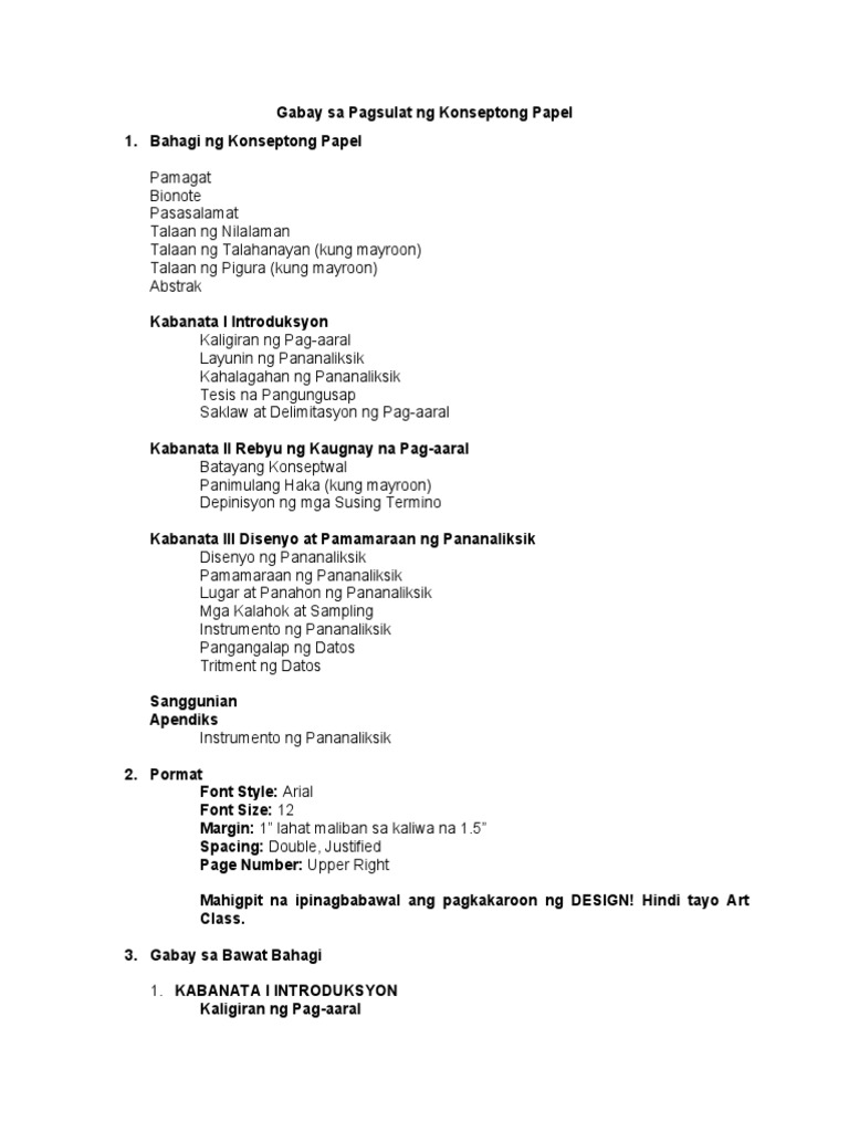 Gabay Sa Pagsulat NG Konseptong Papel | PDF