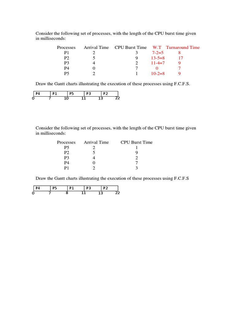 CH4 CPU Scheduling Part 1 Answers | PDF | Computer Engineering ...