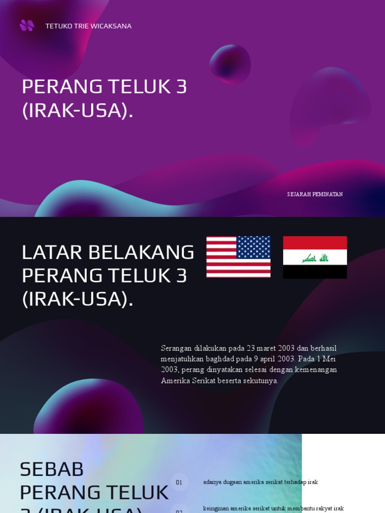 Perang Teluk 3 (Irak-Usa) . | PDF