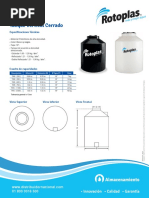Dimensiones Tanque Rotoplas 2500 Litros | PDF | Tanques | Alimentos