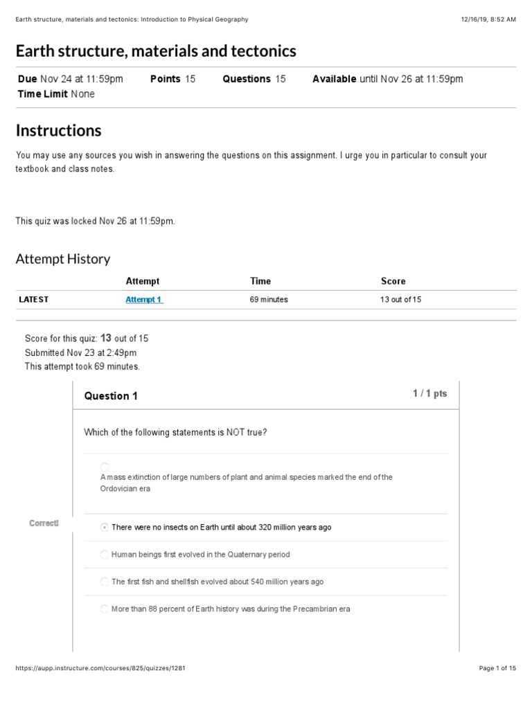Earth Structure, Materials and Tectonics: Introduction To Physical ...