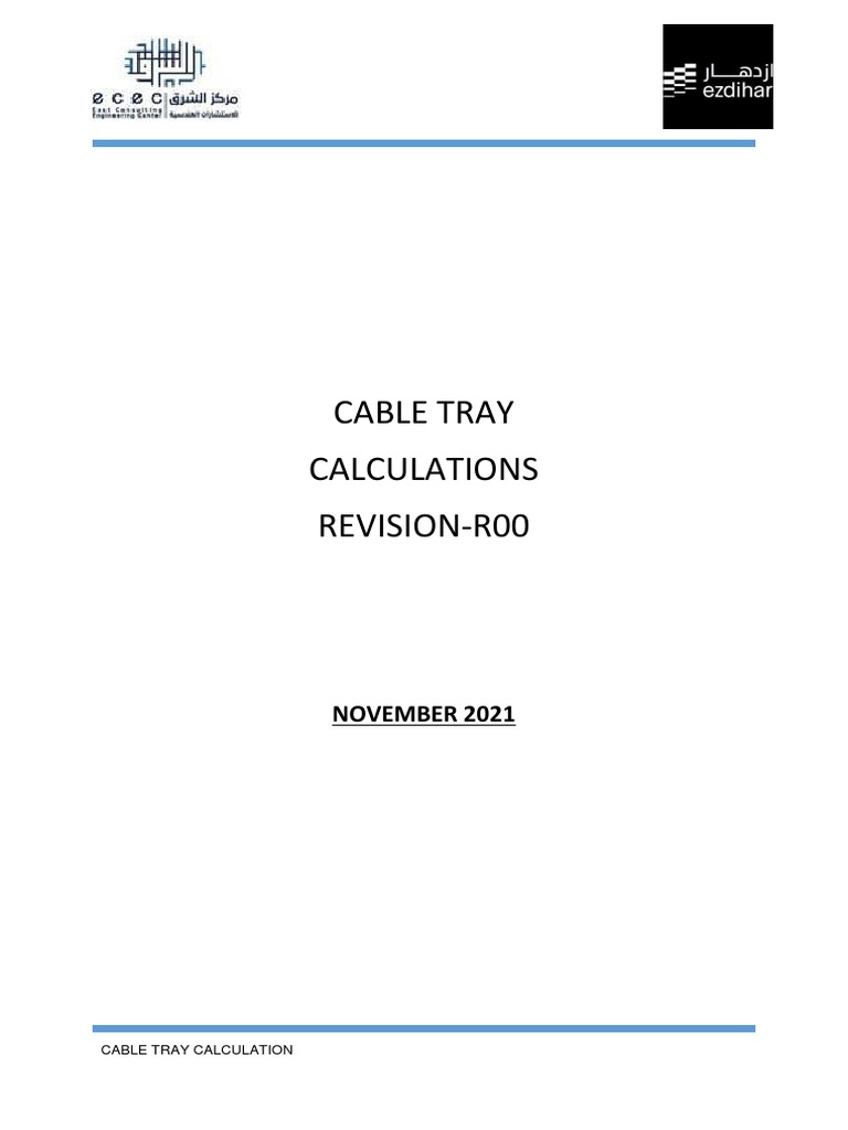 Cable Tray Calculations | PDF | Pipe (Fluid Conveyance) | Electricity