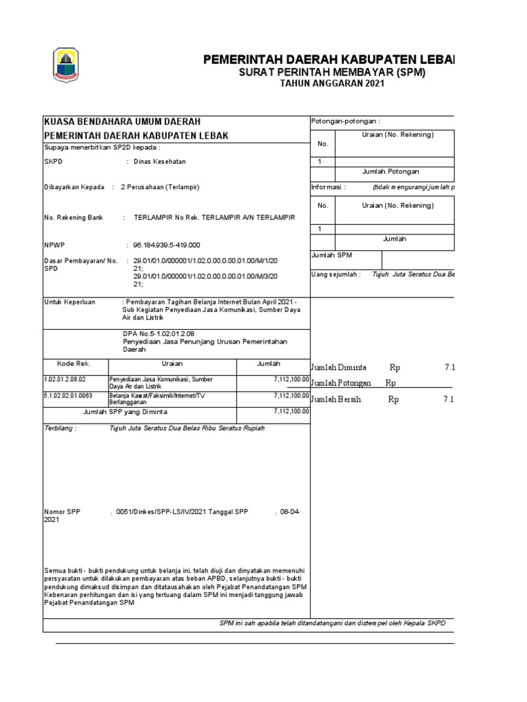 SPP BOK Perjadin | PDF