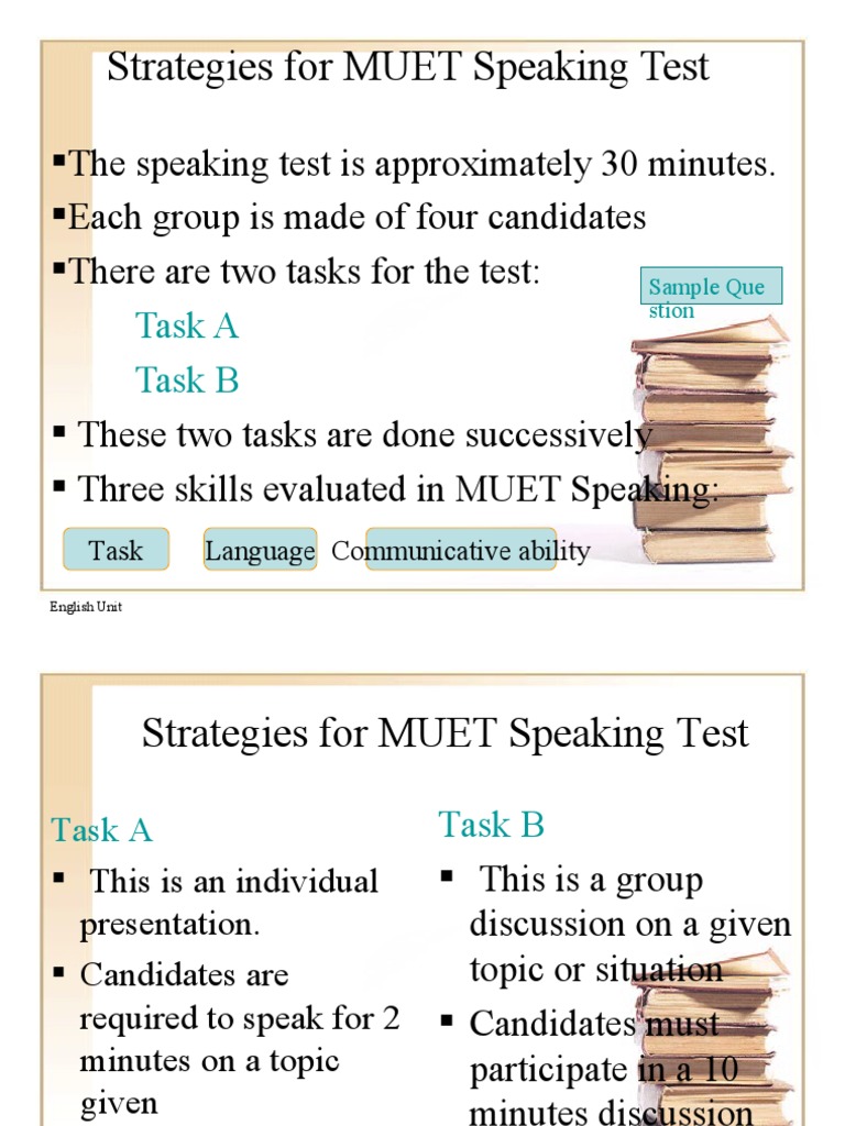 Strategies For MUET Speaking Test | PDF | English Language | Fluency