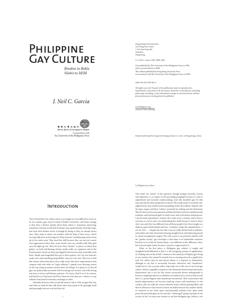 Garcia, J. N. 2009. Introduction, in Philippine Gay Culture - Sinahis ...