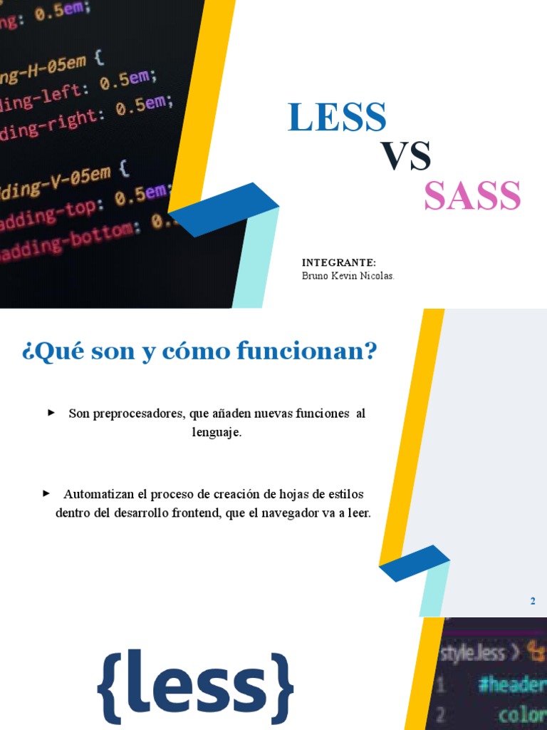 Comparativa: LESS vs SASS en CSS | PDF | Informática | Desarrollo de ...