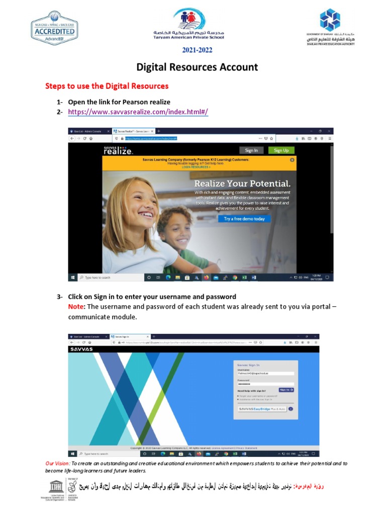 Digital Resources Savvas Realize Tutorial | PDF | Communication | Computing