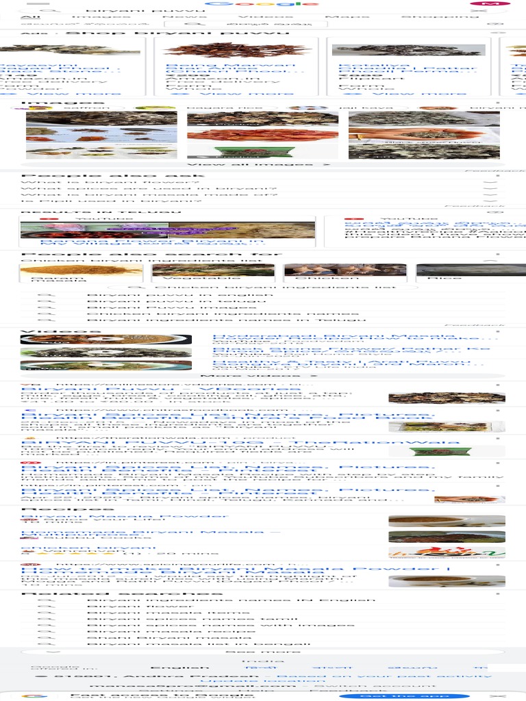 Biryani Puvvu - Google Search | PDF | Food And Drink Preparation ...