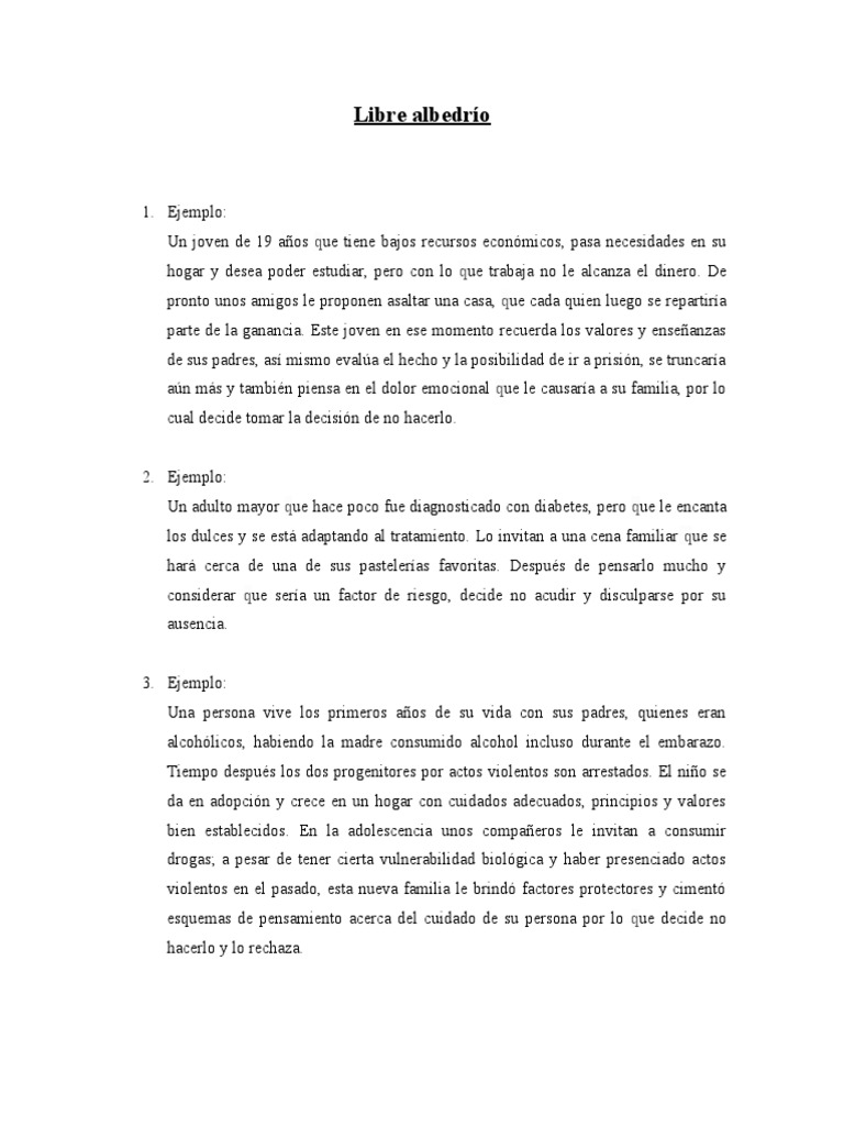 Libre Albedrío y Determinismo | PDF | Adultos | Sicología