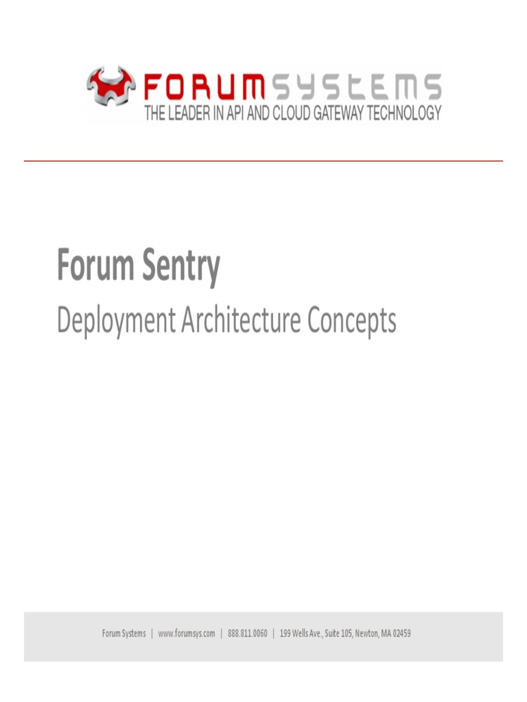 Forum Sentry Deployment Architecture Concepts Pdf Representational