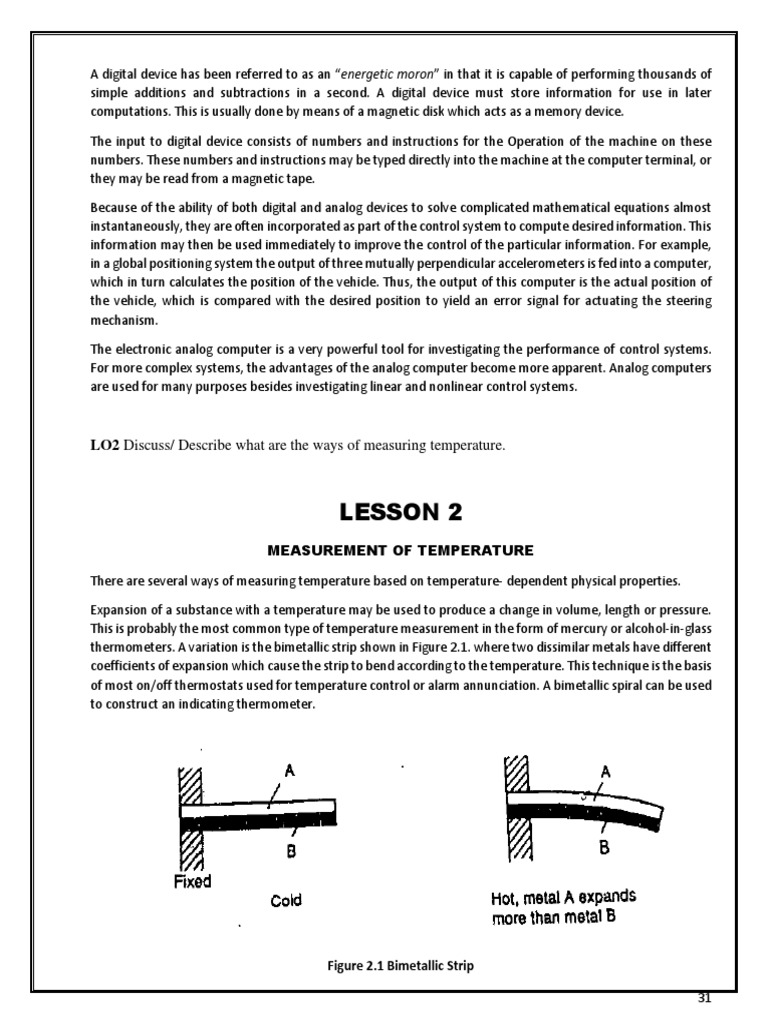 Lesson 2 Measurement of Temperature | PDF