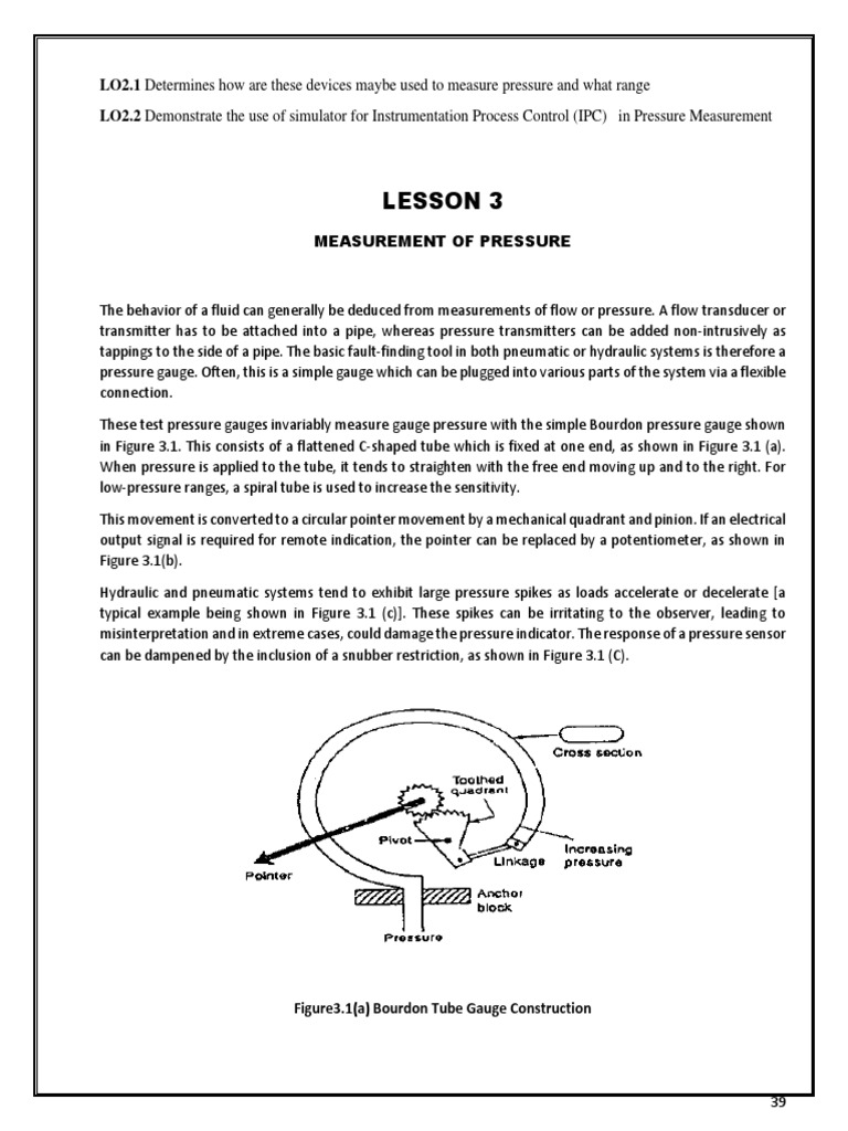 Pressure Measurement Techniques Explained | PDF | Pressure Measurement ...