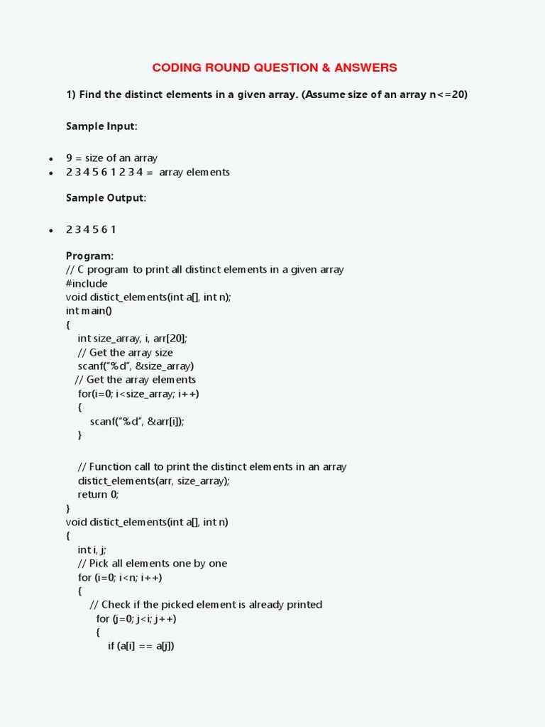 Coding Round Question And Answers Pdf Parameter Computer Programming Computer Science 