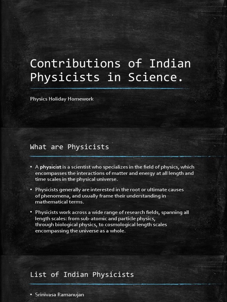 Indian Physicists and Their Contributions | PDF | Electron | Raman ...