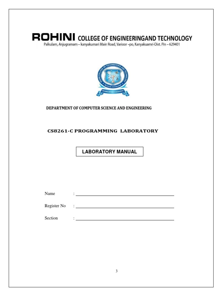 Lab Manual C Programming Pdf Pointer Computer Programming Multiplication